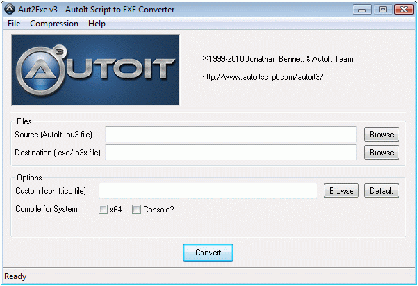 Compiling Scripts with Aut2Exe
